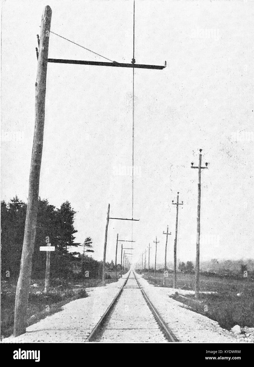 Tangent track of the Portland–Lewiston Interurban, 1915 Stock Photo - Alamy