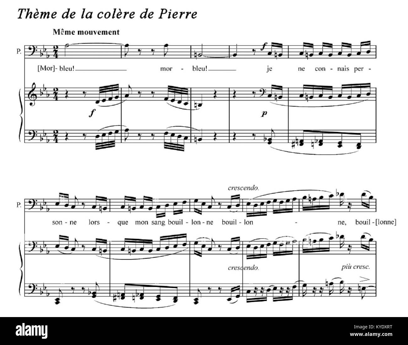 'Thème de la colère de Pierre' is a musical excerpt from Giacomo ...