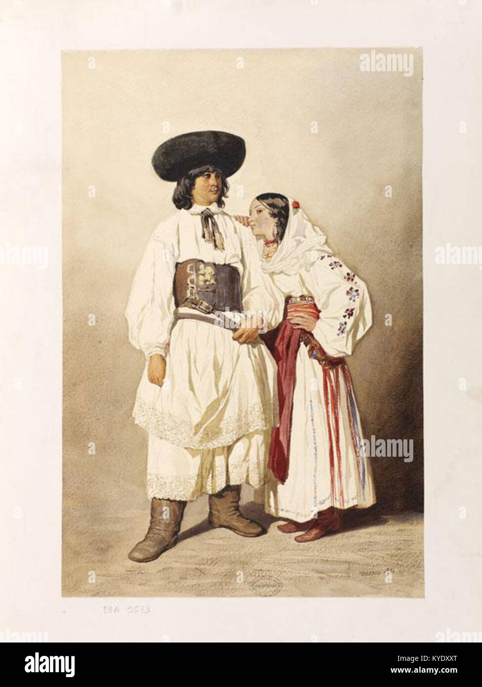 This artwork by Théodore Valerio depicts Romanian peasants from around ...