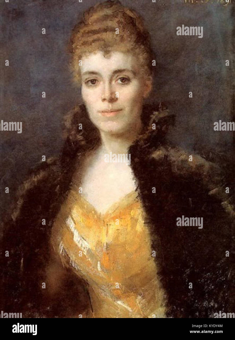 A portrait by Dutch artist Thérèse Schwartze, emphasizing expressive ...