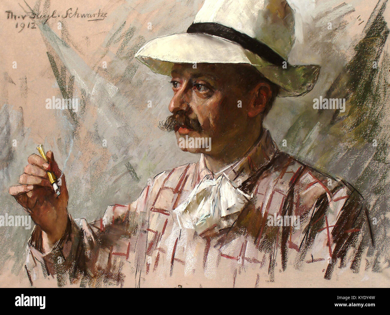 A portrait by Thérèse Schwartze, capturing the artist's unique style in ...