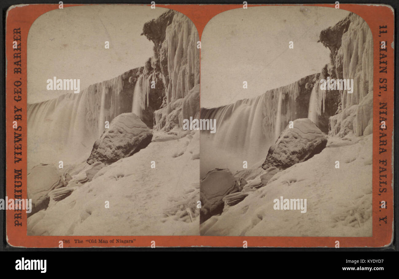 The 'Old Man of Niagara.', by Barker, George, 1844-1894 Stock Photo - Alamy