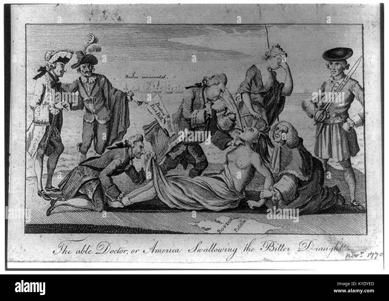 Intolerable acts Black and White Stock Photos & Images - Alamy