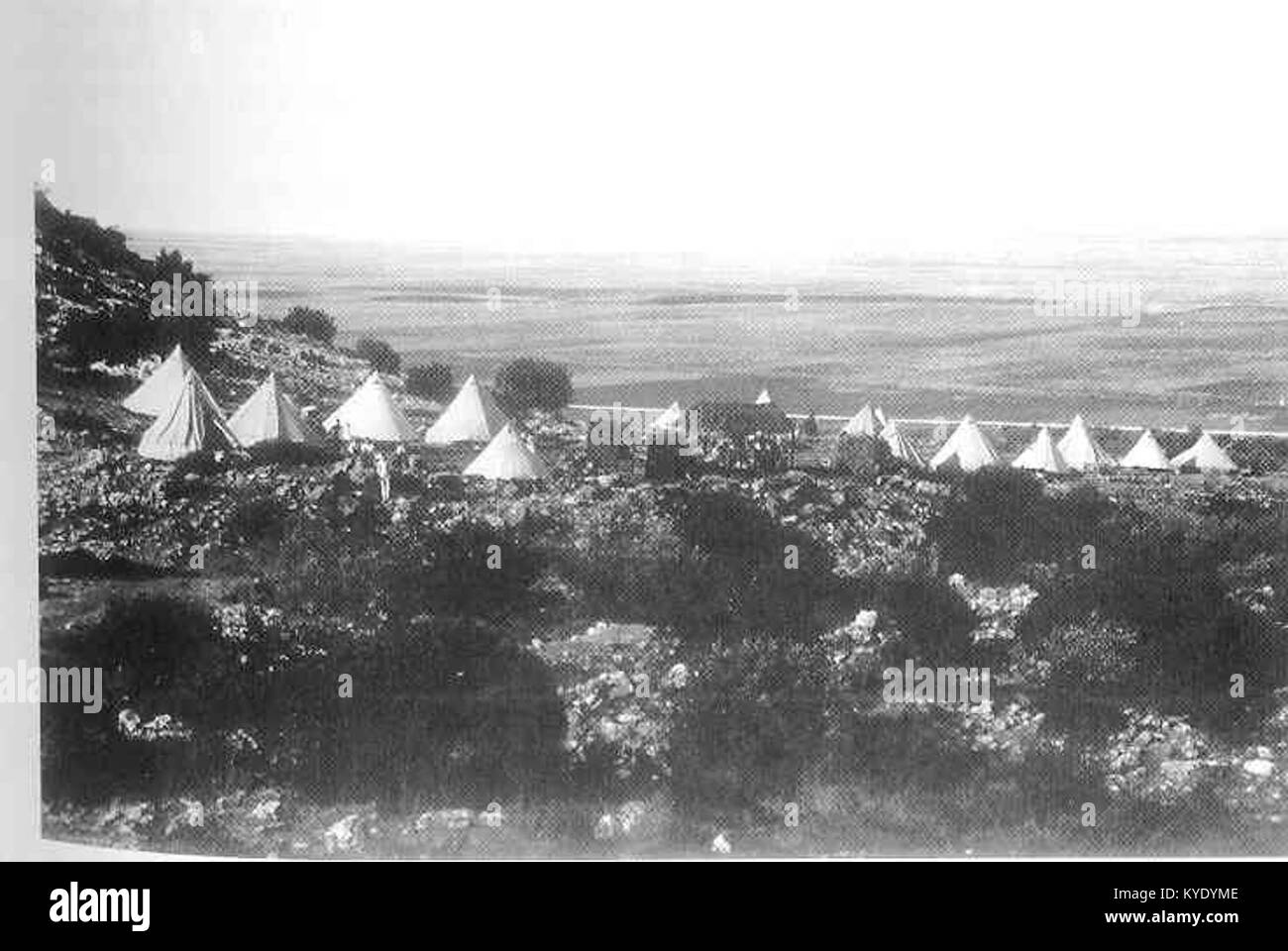 The camp of gdud 'Shomeria' Stock Photo - Alamy