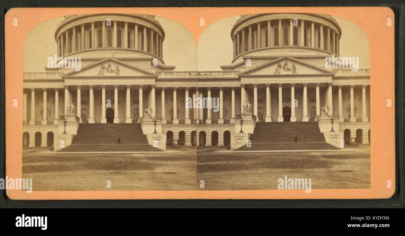 The East Portico of U.S. Capitol, by Bell & Bro. (Washington, D.C Stock ...
