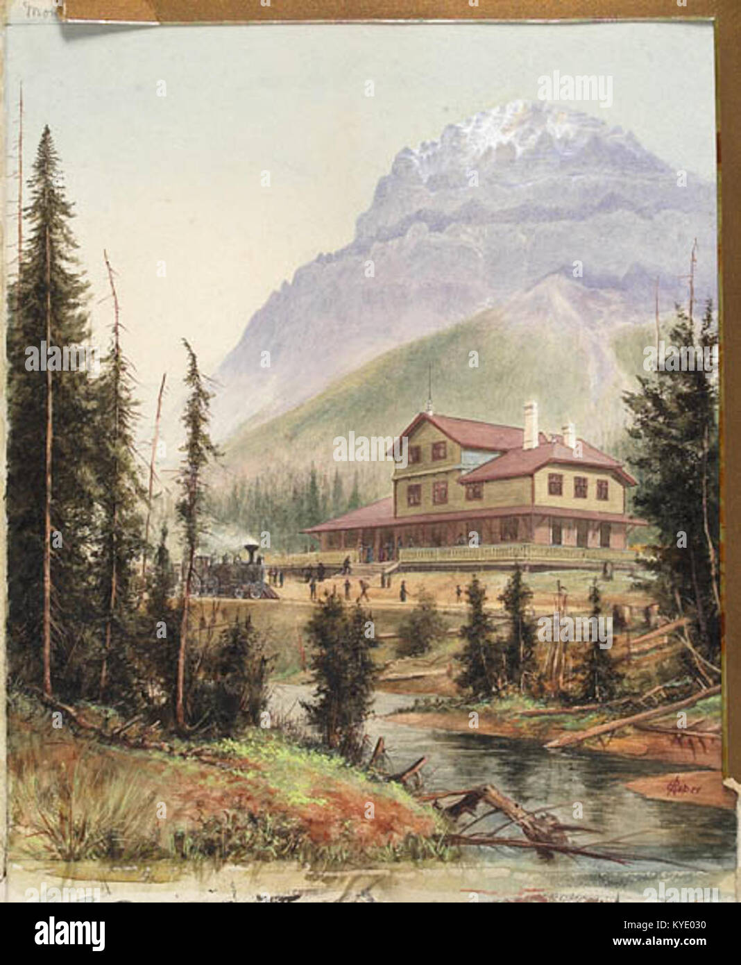 The Field Hotel below Mount Stephen, British Columbia Stock Photo - Alamy