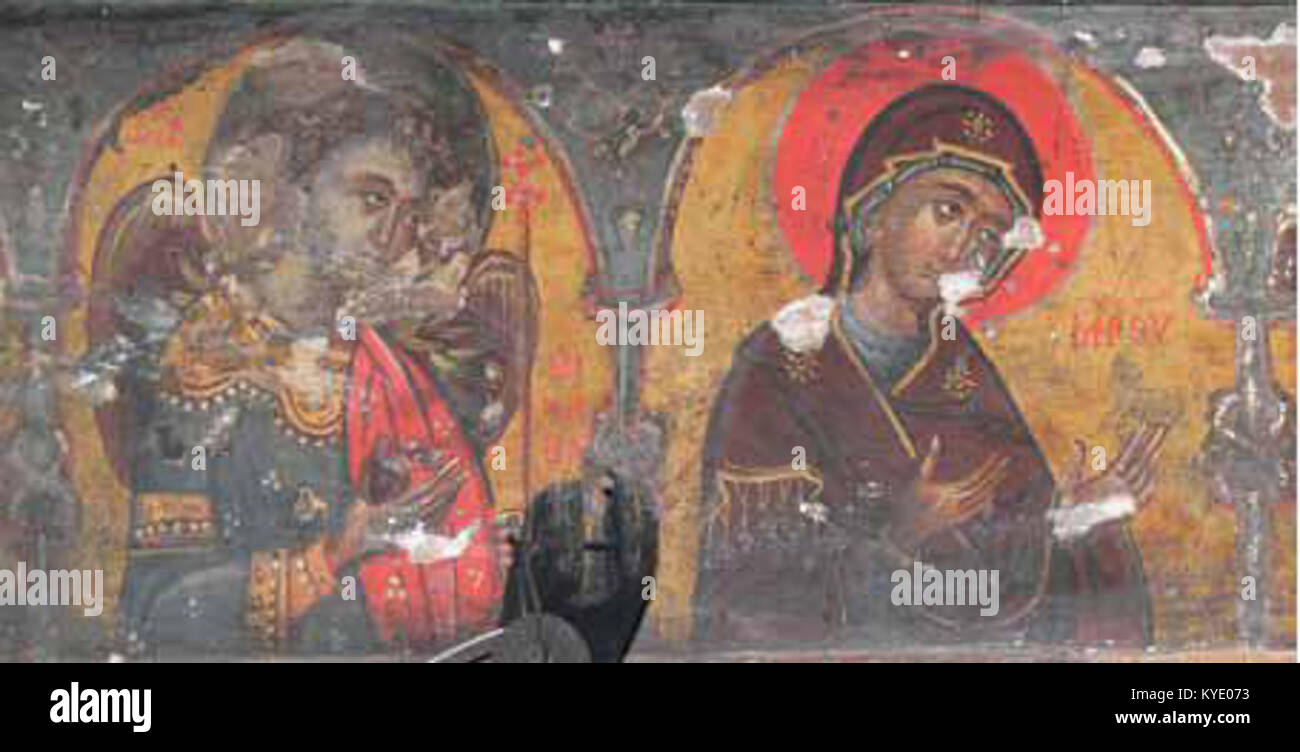 A representation of 'The Great Deesis,' a significant Christian icon ...