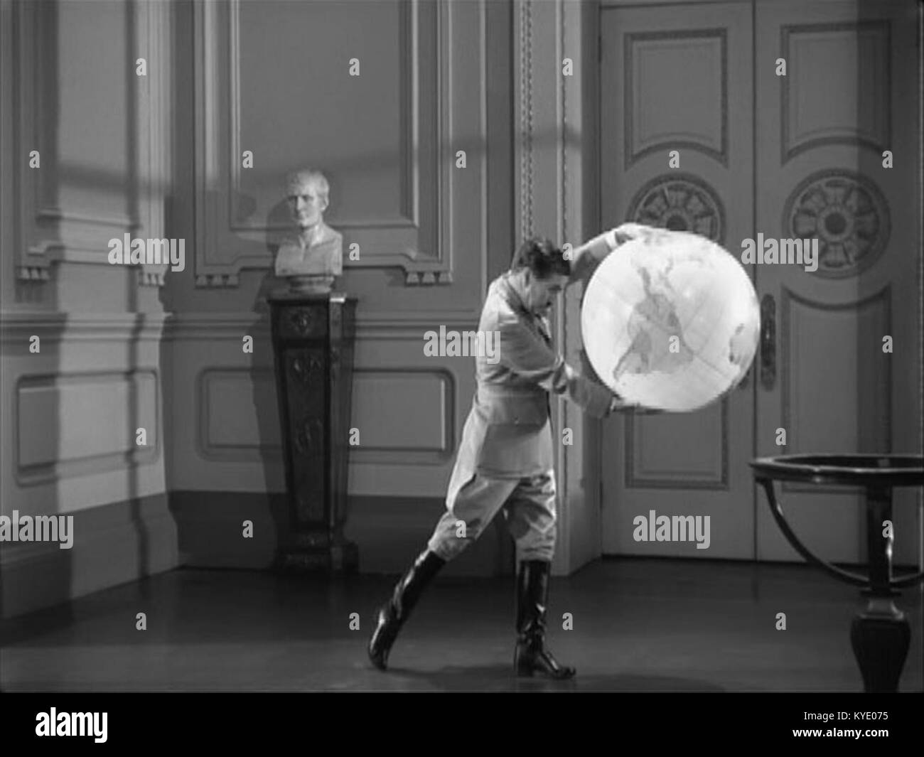 A still image from the 1940 film ‘The Great Dictator,’ directed by ...
