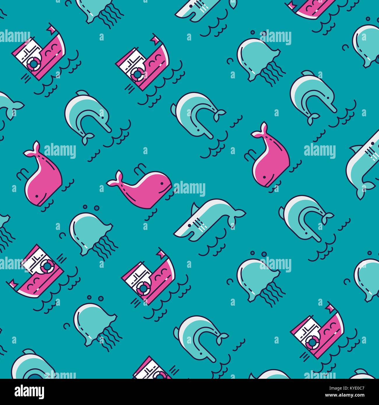 Seaside animals Stock Vector Images - Alamy