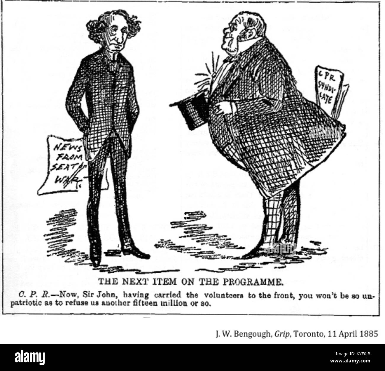 THE NEXT ITEM ON THE PROGRAMME (Benbough cartoon, 1885 Stock Photo - Alamy