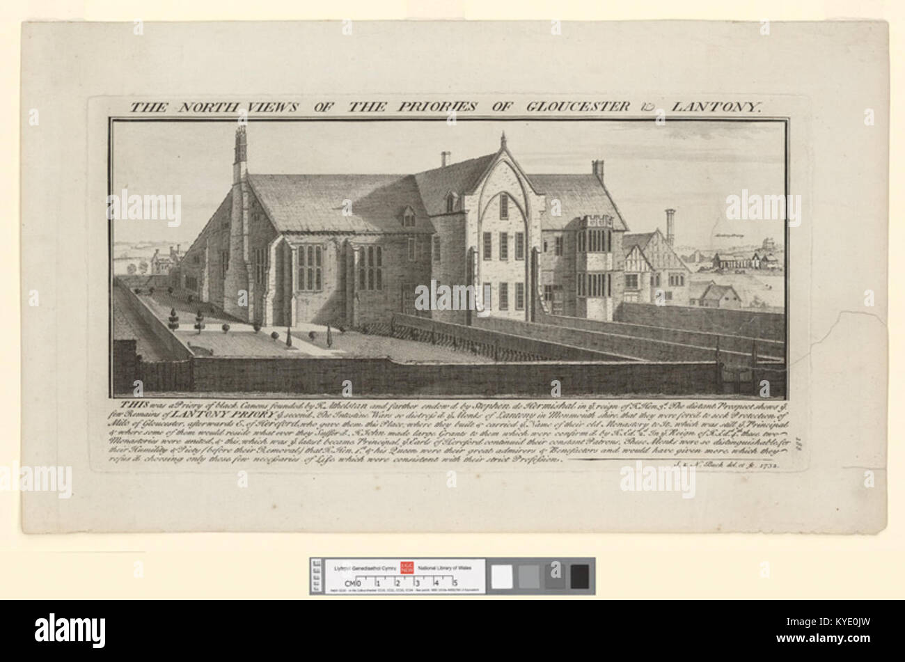 The North Views of the Priories of Gloucester & Lantony depict the ...
