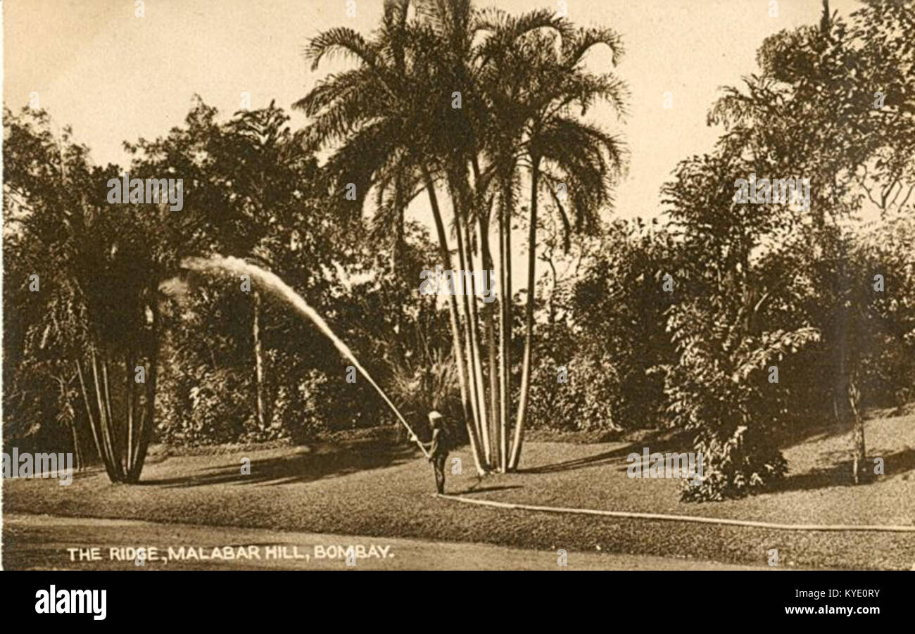 This photograph captures the view of Malabar Hill in Bombay (now Mumbai ...