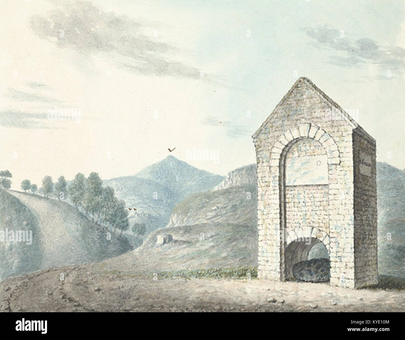 The stone under this arch called Carreg Carn March Arthur, 1796 Stock ...