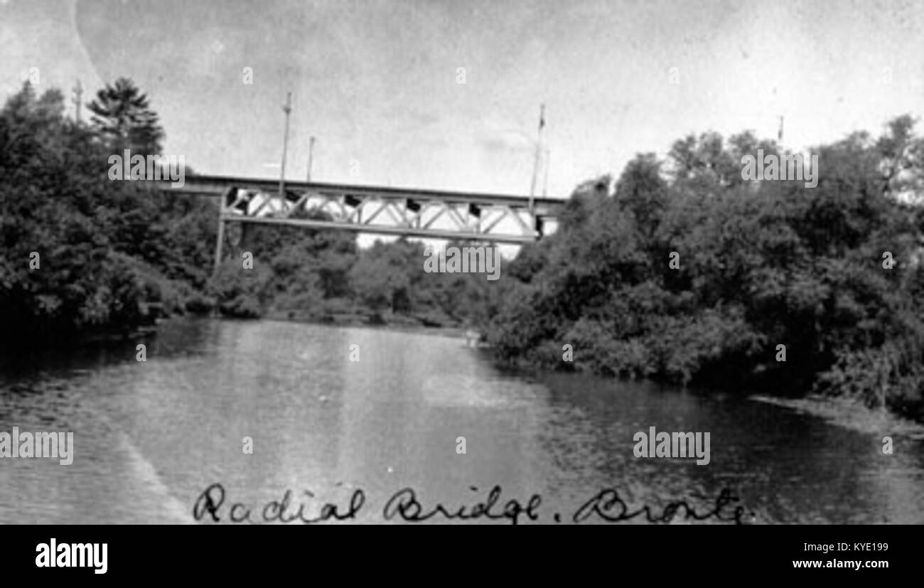 This is the Hamilton Radial Electric Railway's bridge over Twelve Mile ...