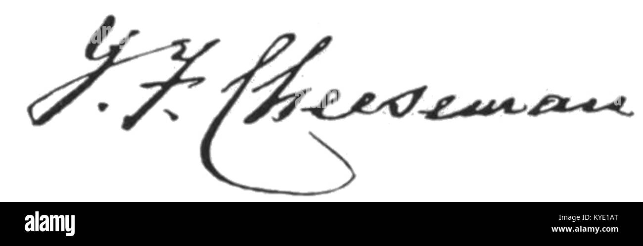 Thomas Frederick Cheeseman (signature Stock Photo - Alamy