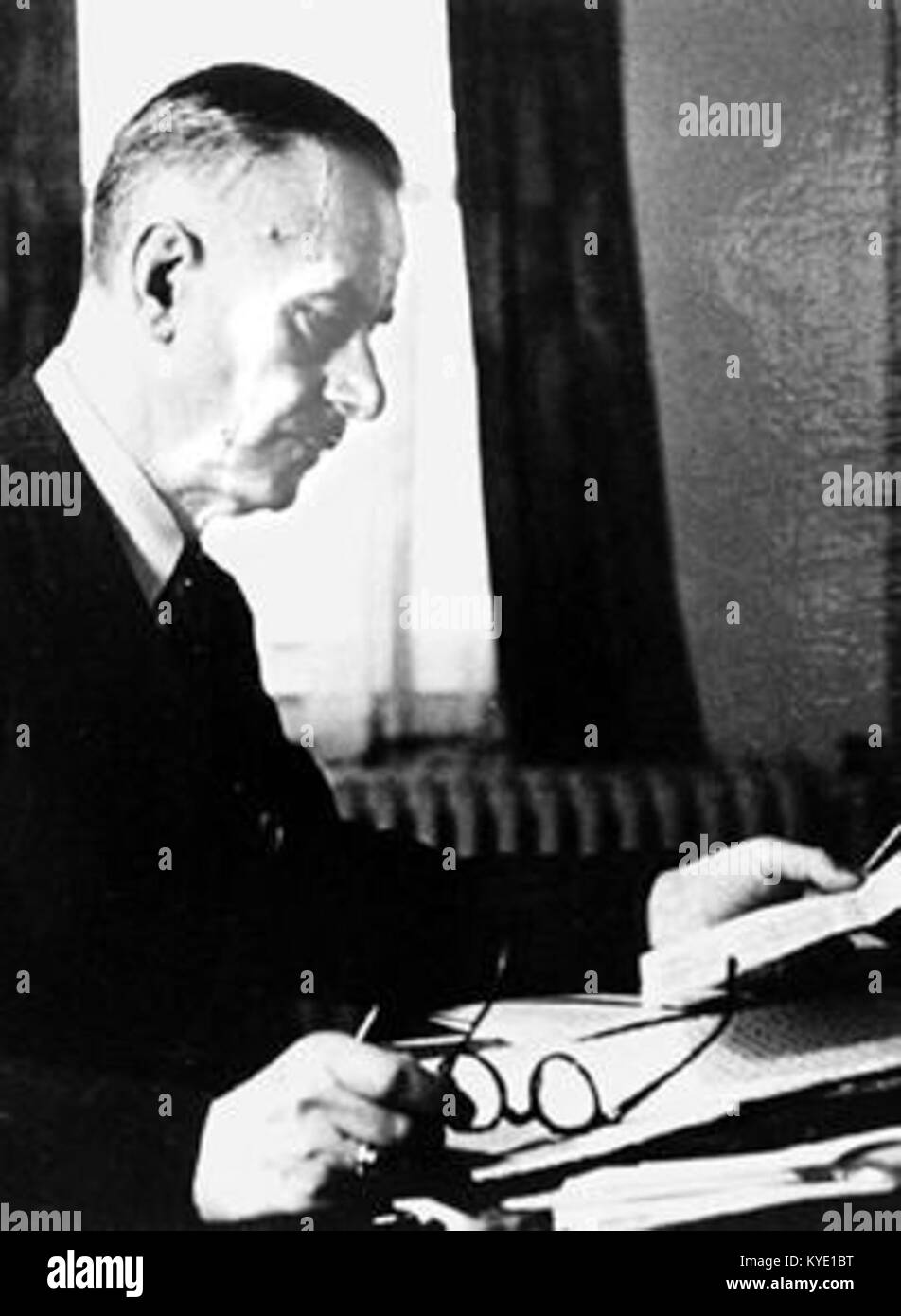 Thomas Mann, the German writer and Nobel laureate, is captured in a ...
