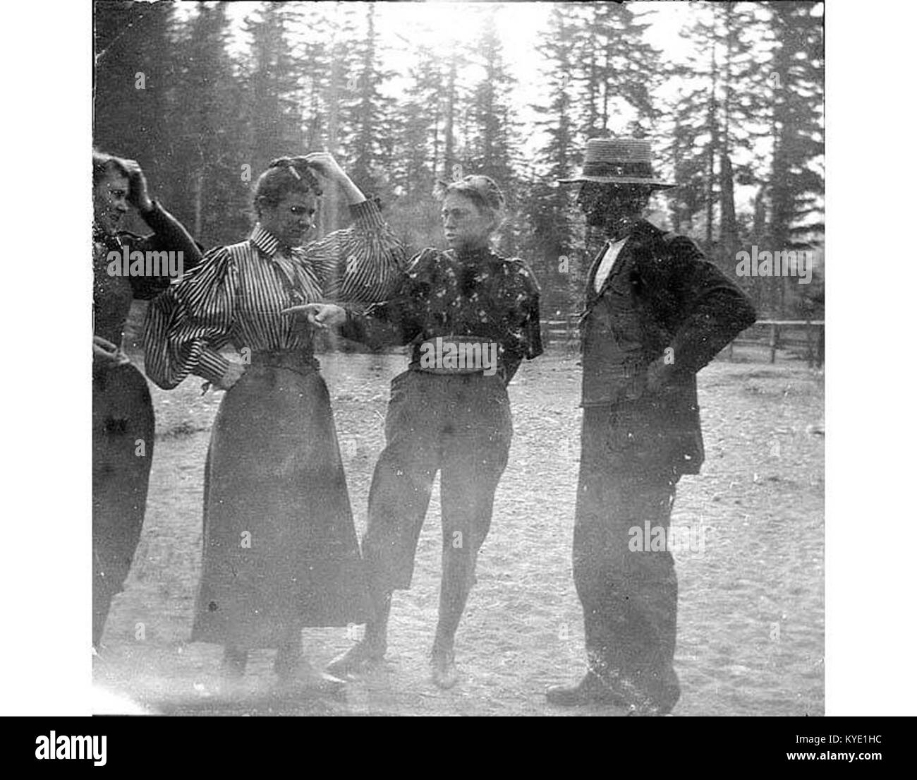 A historical photograph from August 1896 at Longmire Springs, Mount ...