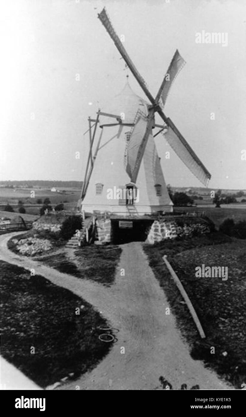 A vintage photograph of Tibberup Mill in Denmark, capturing its ...