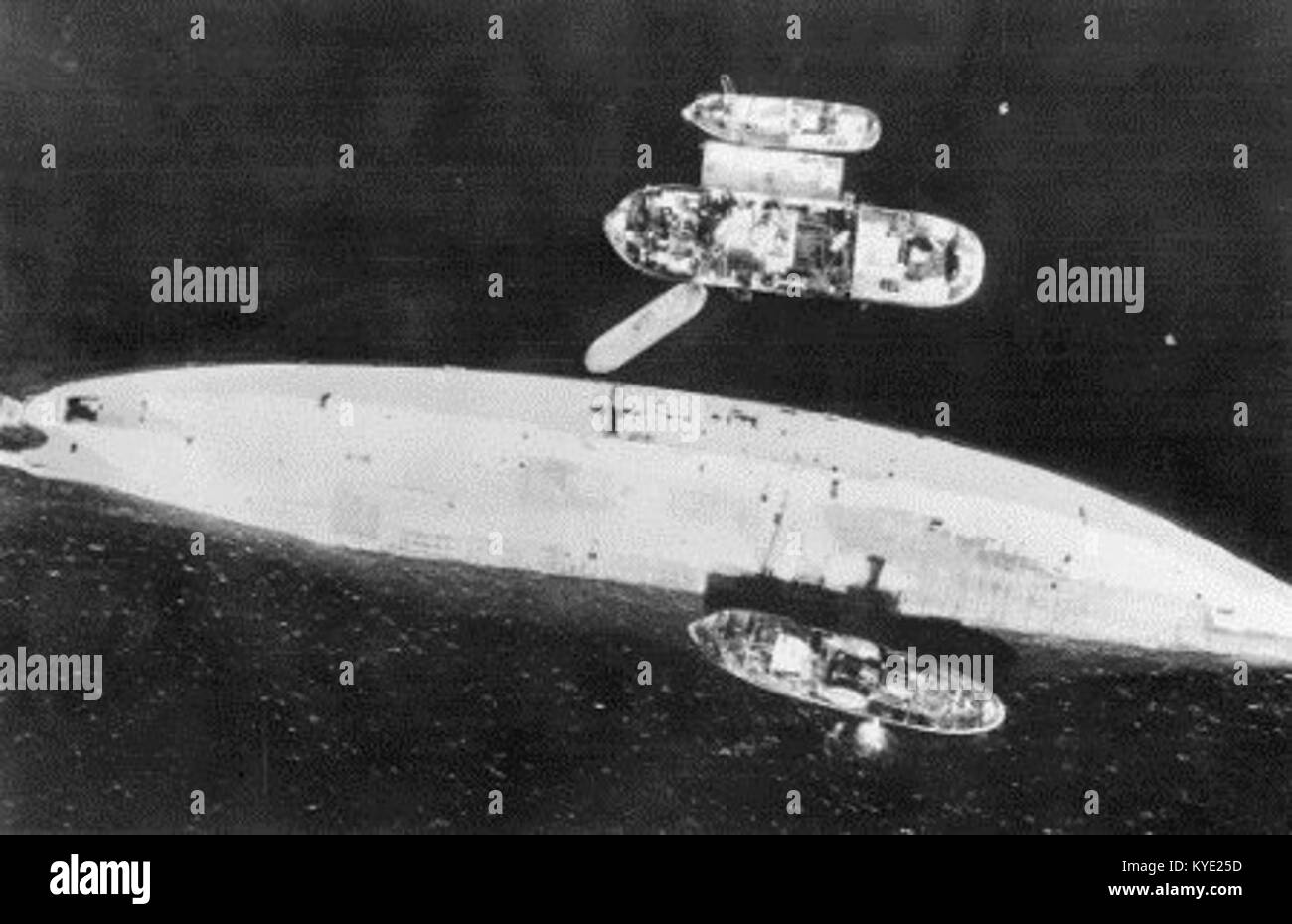 A World War II photograph of the German battleship Tirpitz, part of the ...