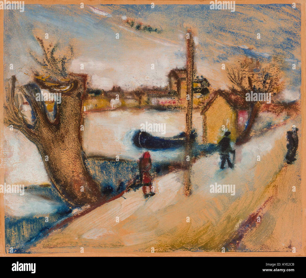 Artwork by Estonian artist Kaarel Liimand depicting the Emajõgi River ...
