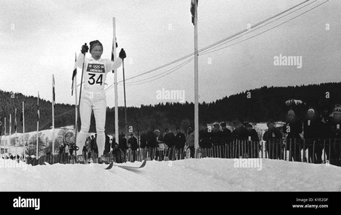 Toini Gustafsson Rönnlund, a notable Swedish cross-country skier ...