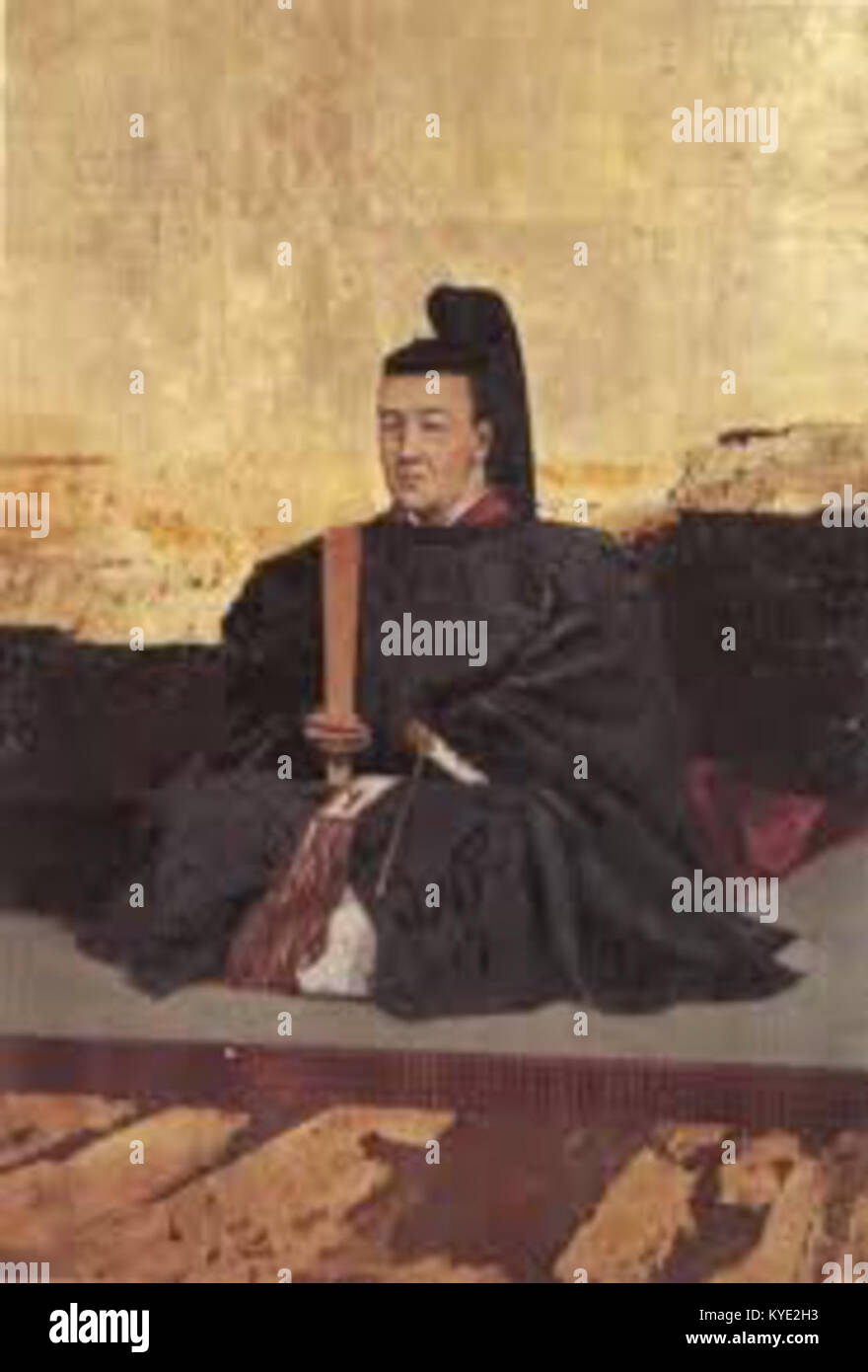 This artwork depicts Tokugawa Iesada, the 13th shogun of the Tokugawa ...