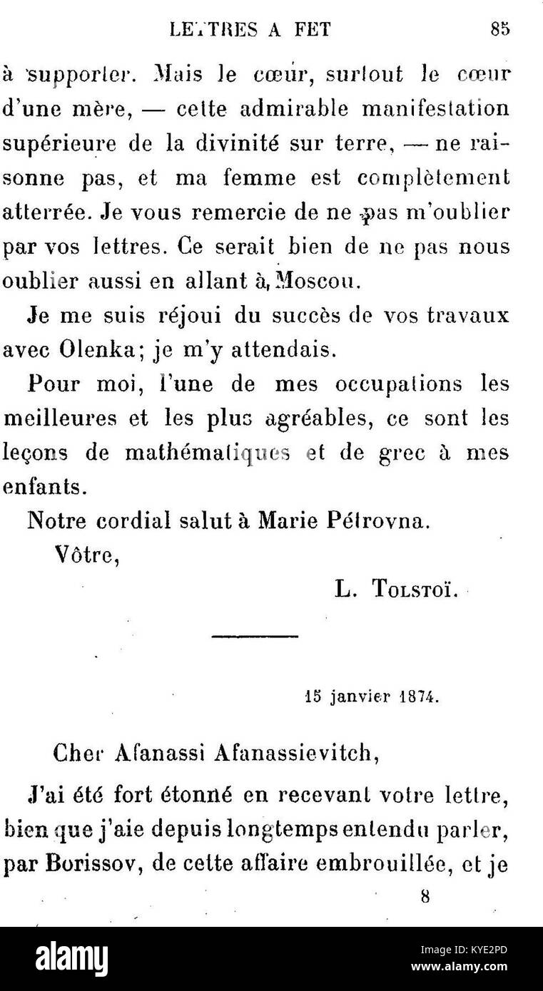 A handwritten letter from Leo Tolstoy’s unpublished correspondence ...