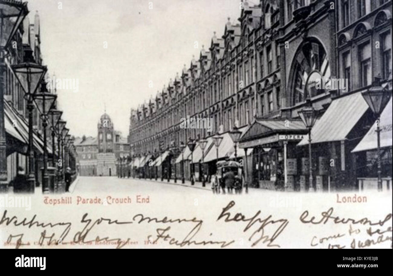 A circa 1900 photograph of Topshill Parade in Crouch End, London ...