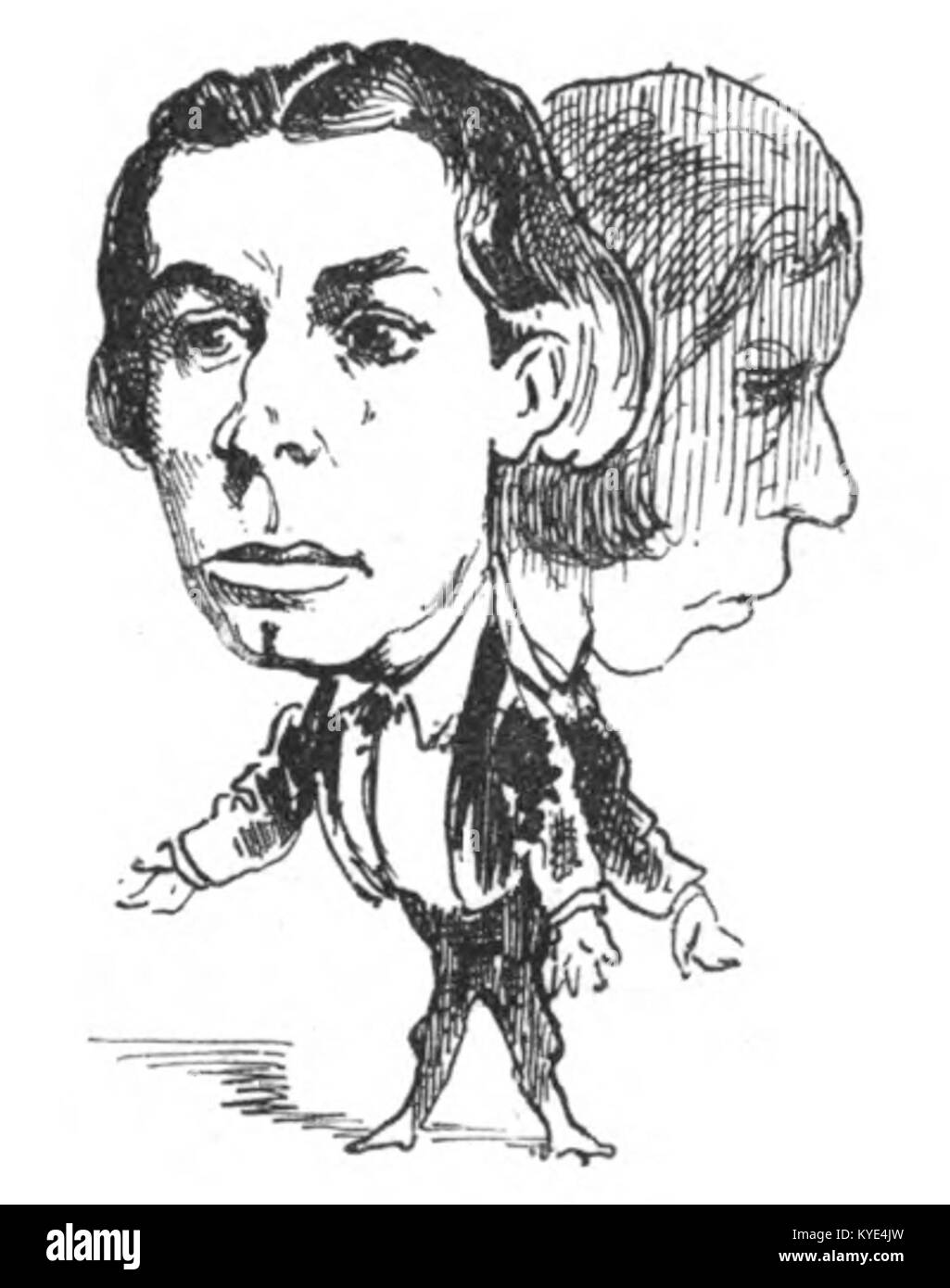 A caricature portrait by Touchatout from 'Le Trombinoscope,' issue ...