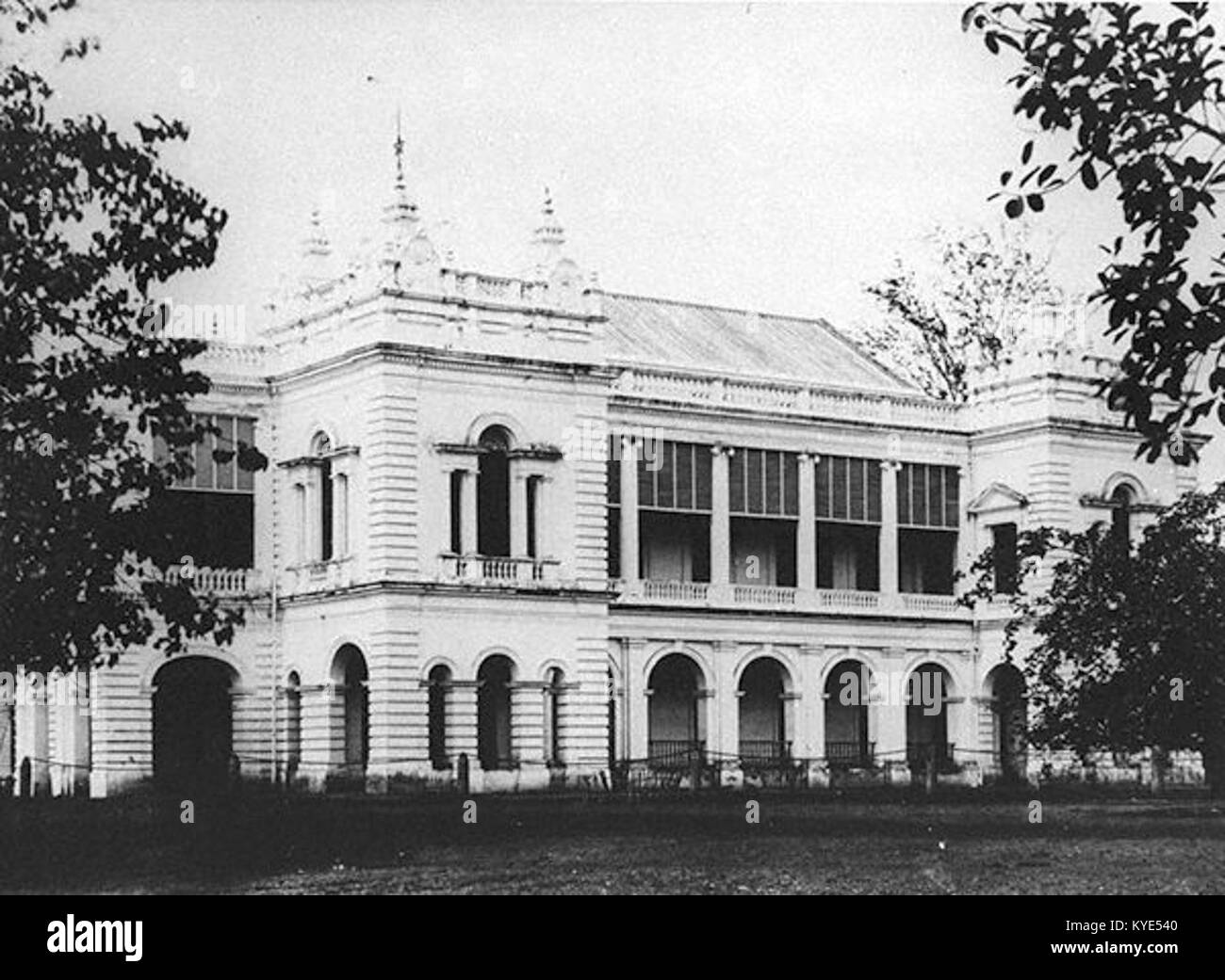 The Town Hall in Singapore, built around 1880, represents the ...