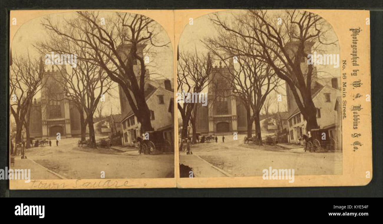 Town square, by William S. Robbins & Co Stock Photo - Alamy