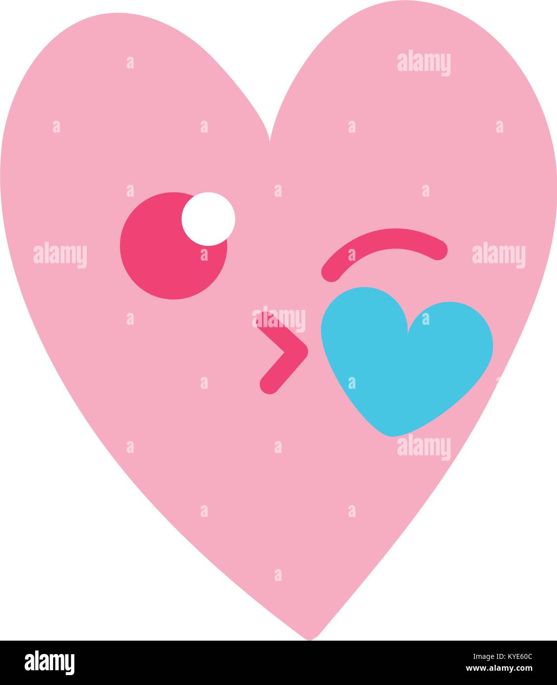 Cute heart kiss kawaii hi-res stock photography and images - Alamy