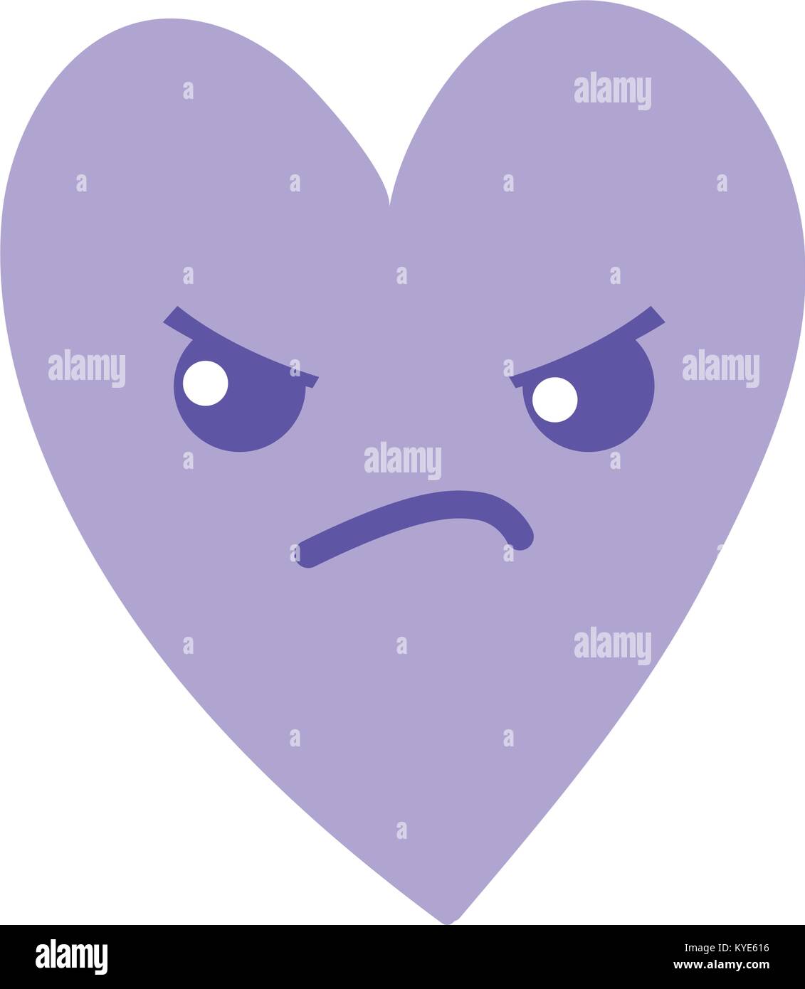 colorful cute angry heart kawaii cartoon Stock Vector Image & Art - Alamy