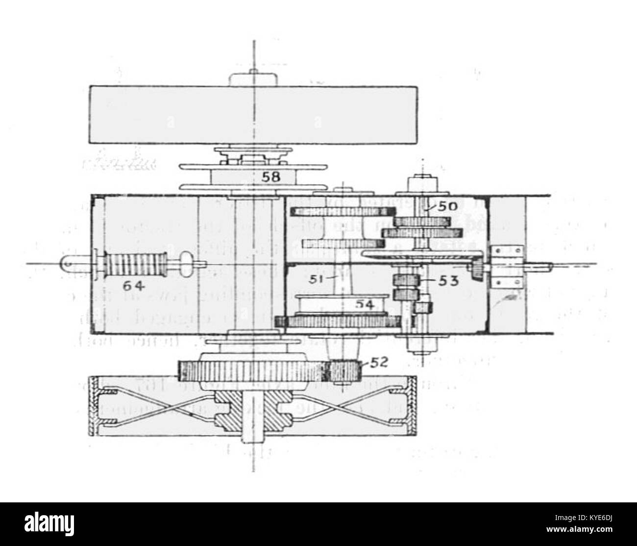 Traction engine, plan view of motion shafts (Army Service Corps ...
