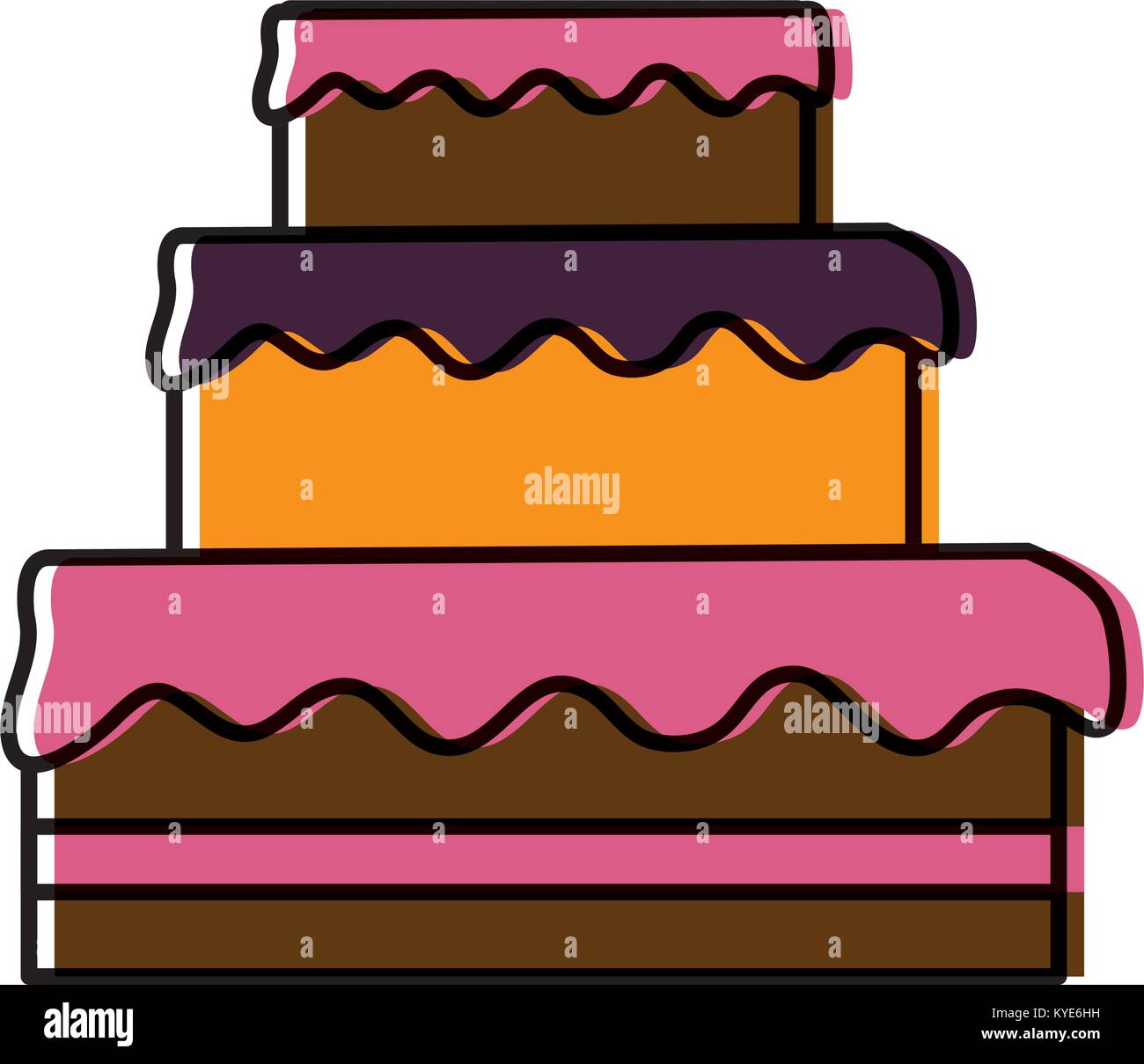 Big cake dessert Stock Vector Image & Art - Alamy