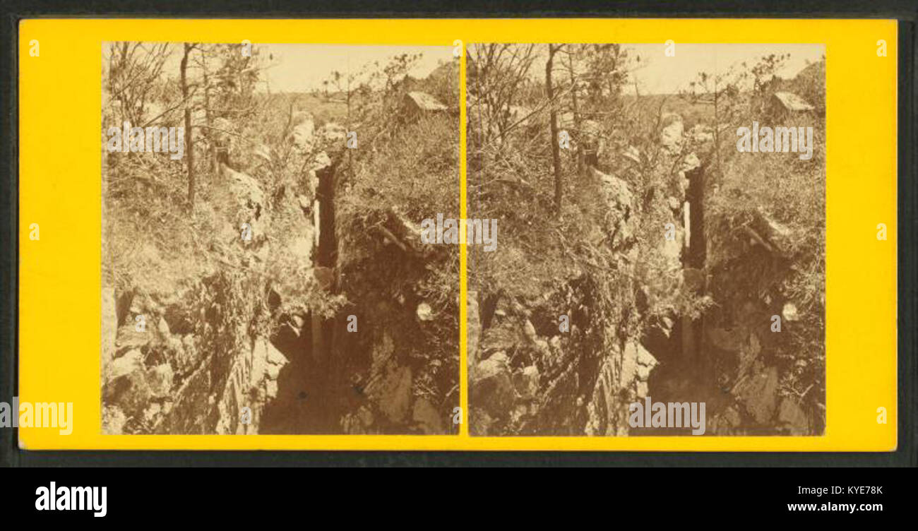 “Trap Rock Chasm” by John B. Heywood depicts a geological formation ...