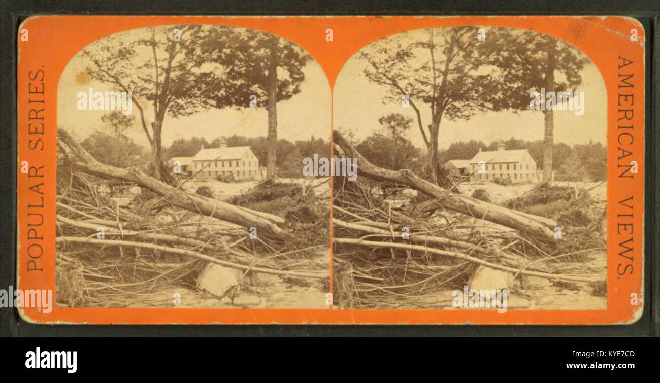 The stereoscopic photograph records the aftermath of the 1889 Johnstown ...