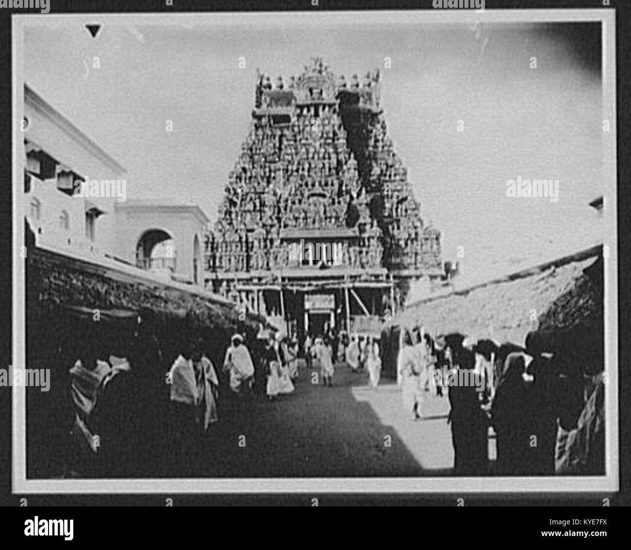 A historical photograph showing a street leading to the second gate of ...
