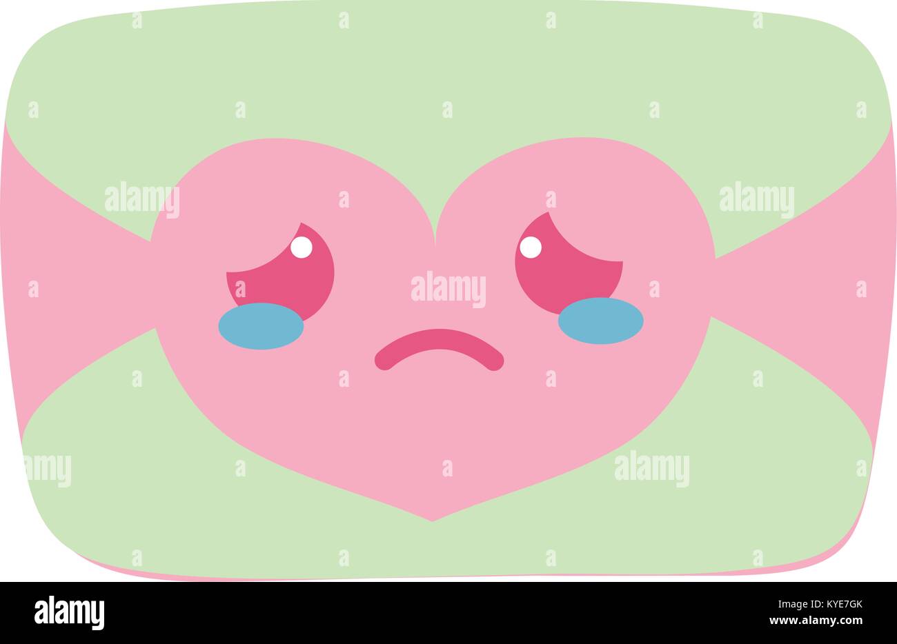 colorful crying love card kawaii cartoon Stock Vector Image & Art - Alamy