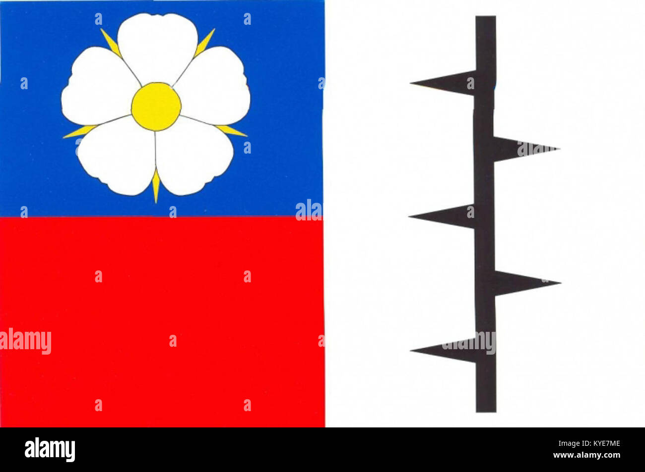 This flag represents the village of Trnová in the Czech Republic ...