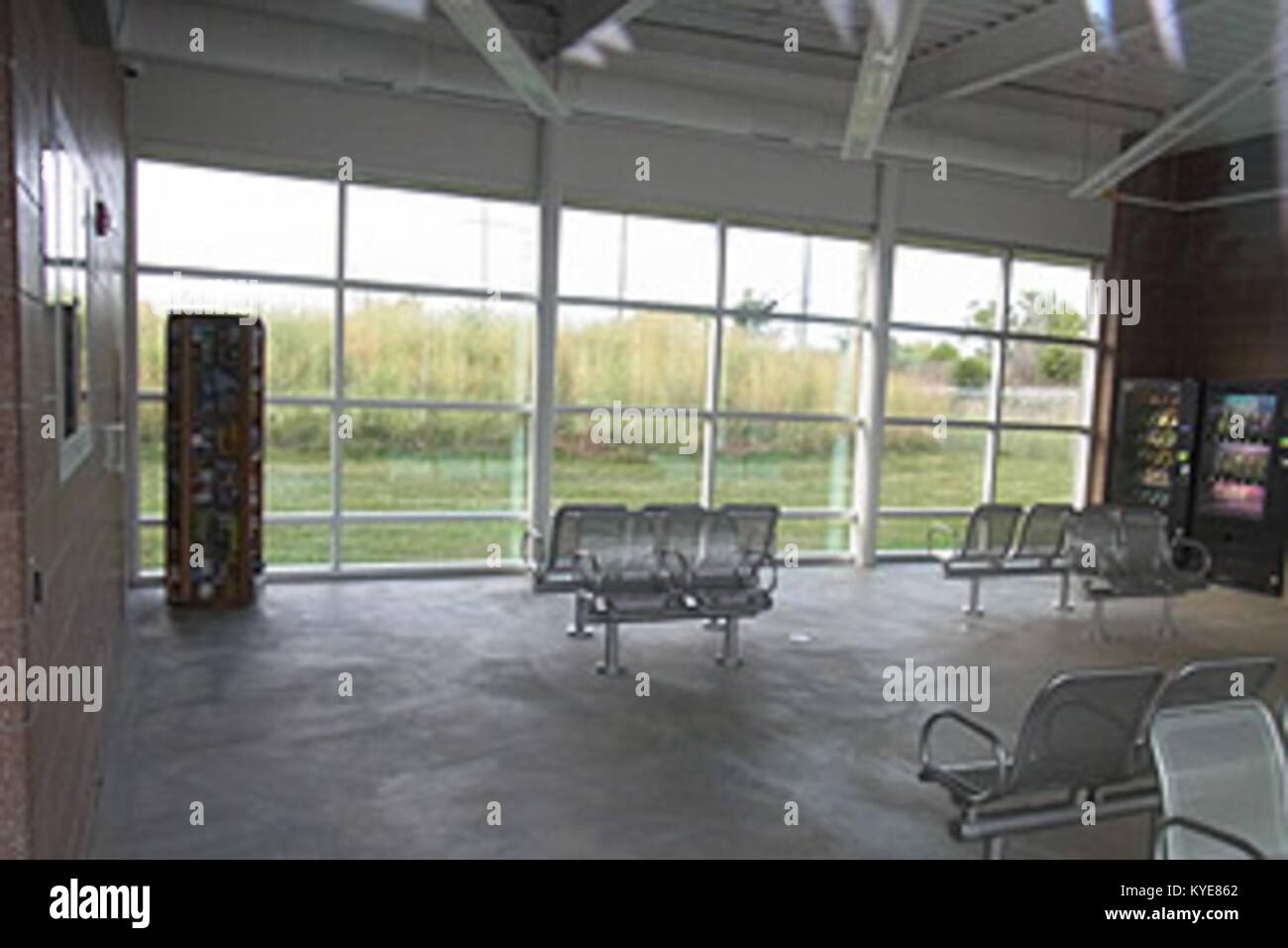 Interior photograph of the Troy Transit Center, taken in August 2015 ...