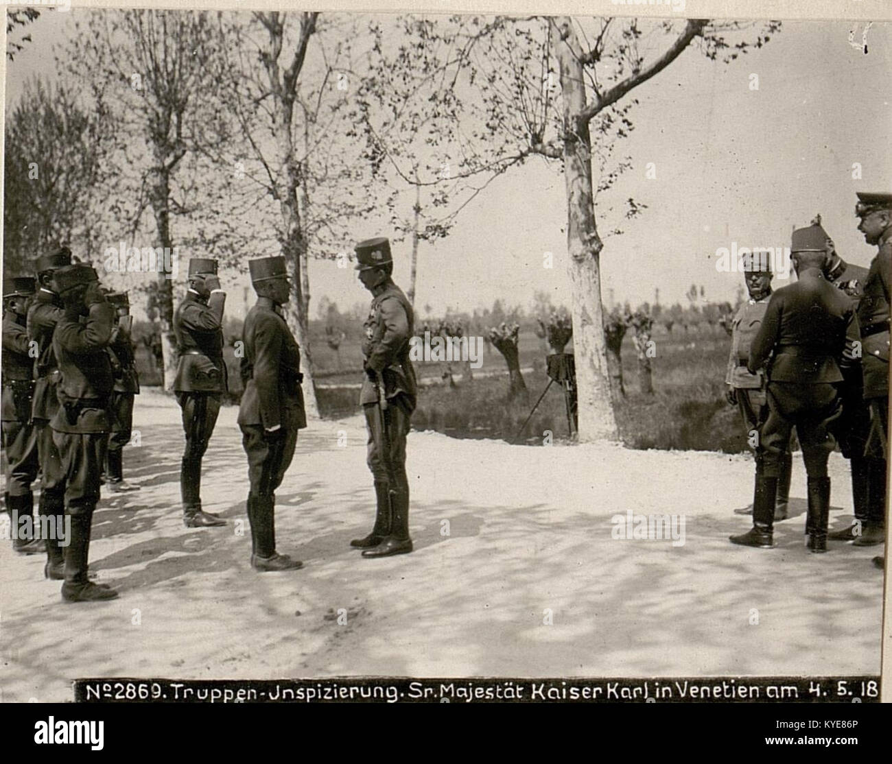 Inspection of troops by His Majesty Emperor Karl in Venetia on May 4 ...