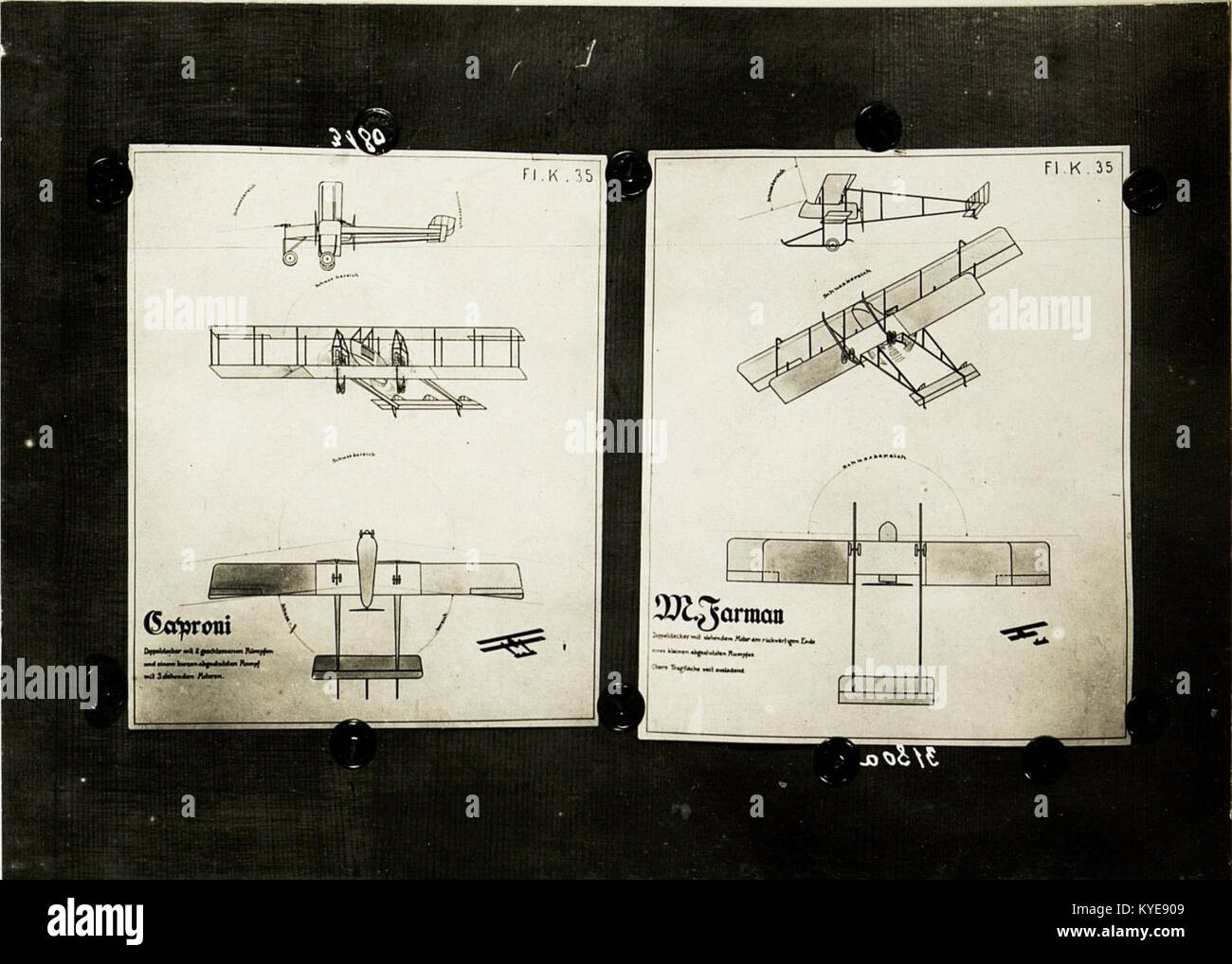 This image shows types of enemy aircraft, which were likely used in a ...