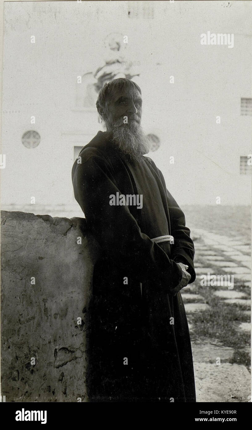 Photograph of a monk at the monastery in Olesko, Ukraine, showing ...