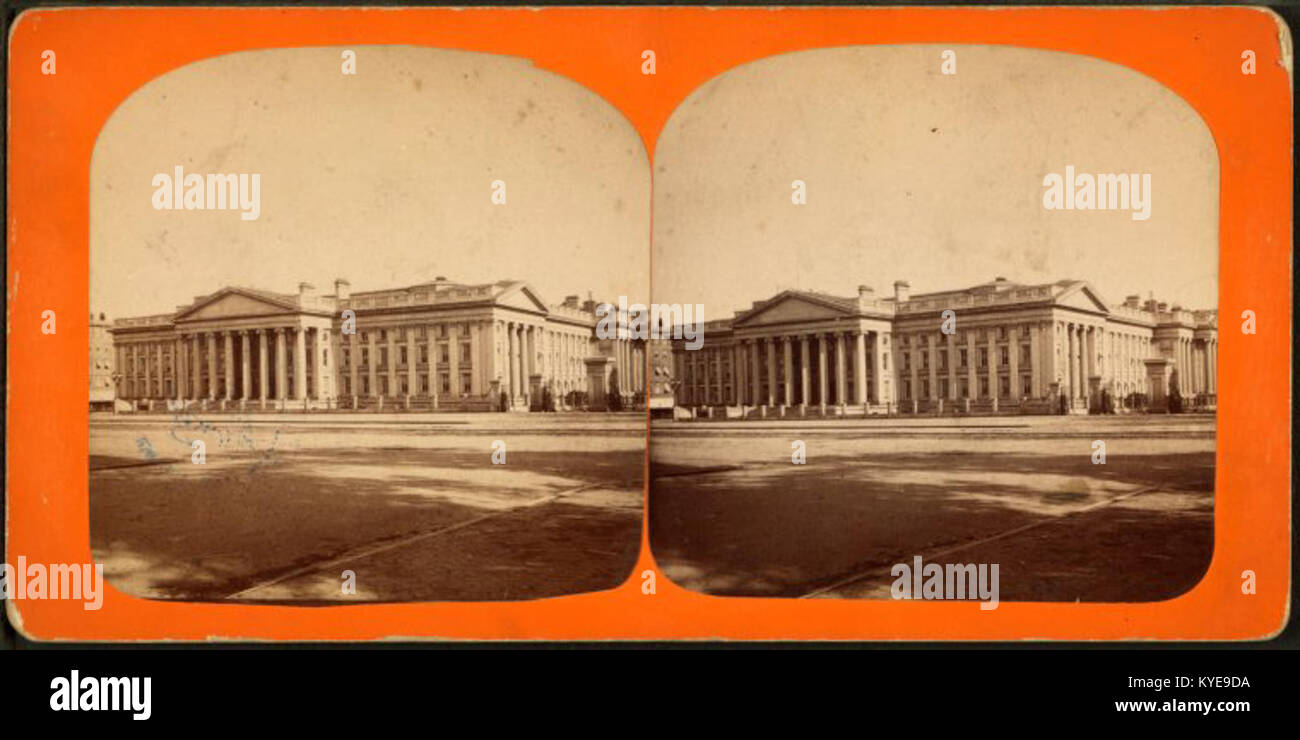 A stereoscopic view of the U.S. Treasury building in Washington, D.C ...