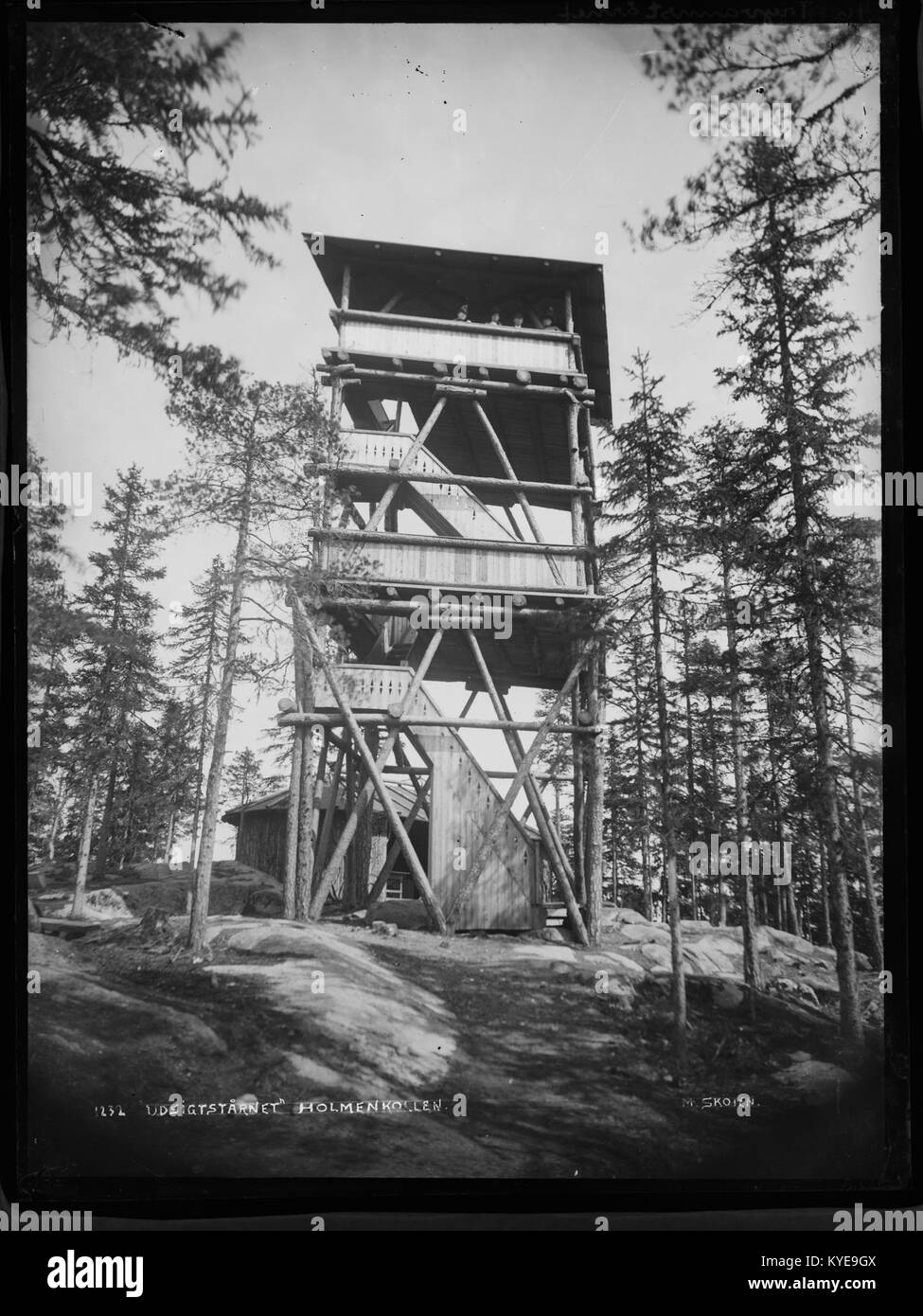 This image showcases a view from the Holmenkollen Observation Tower in ...
