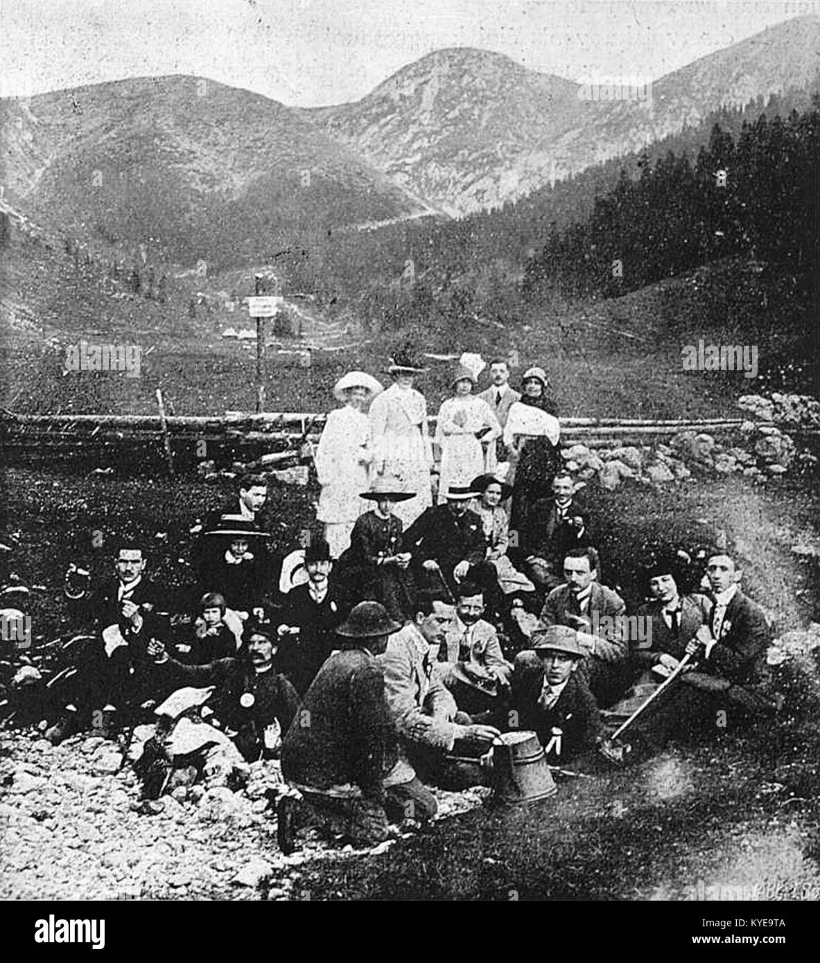 This photograph captures a group of individuals during an excursion in ...