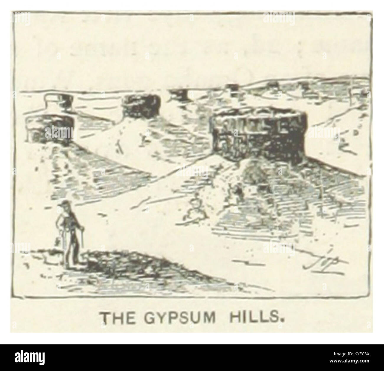 The Gypsum Hills of Kansas, depicted in this 1891 image, are a unique ...