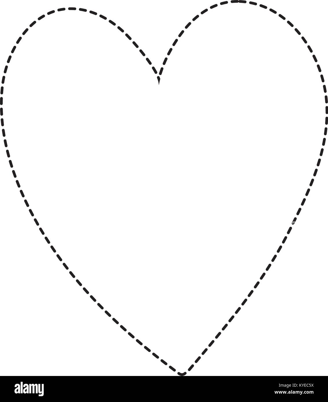 dotted shape nice love heart to romantic symbol Stock Vector Image ...