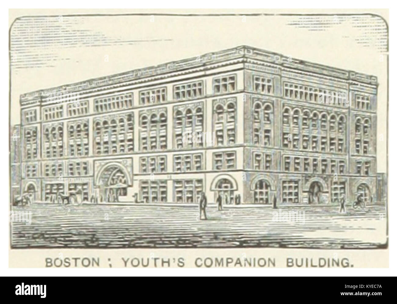An 1891 view of the Youth’s Companion Building in Boston, Massachusetts ...
